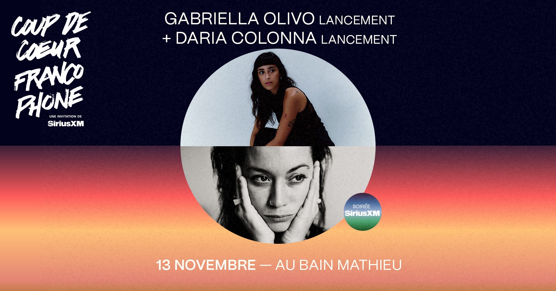 CCF 2024 | Gabriella Olivo et Daria Colonna au Bain Mathieu le 13 novembre 2024 - Le Canal Auditif