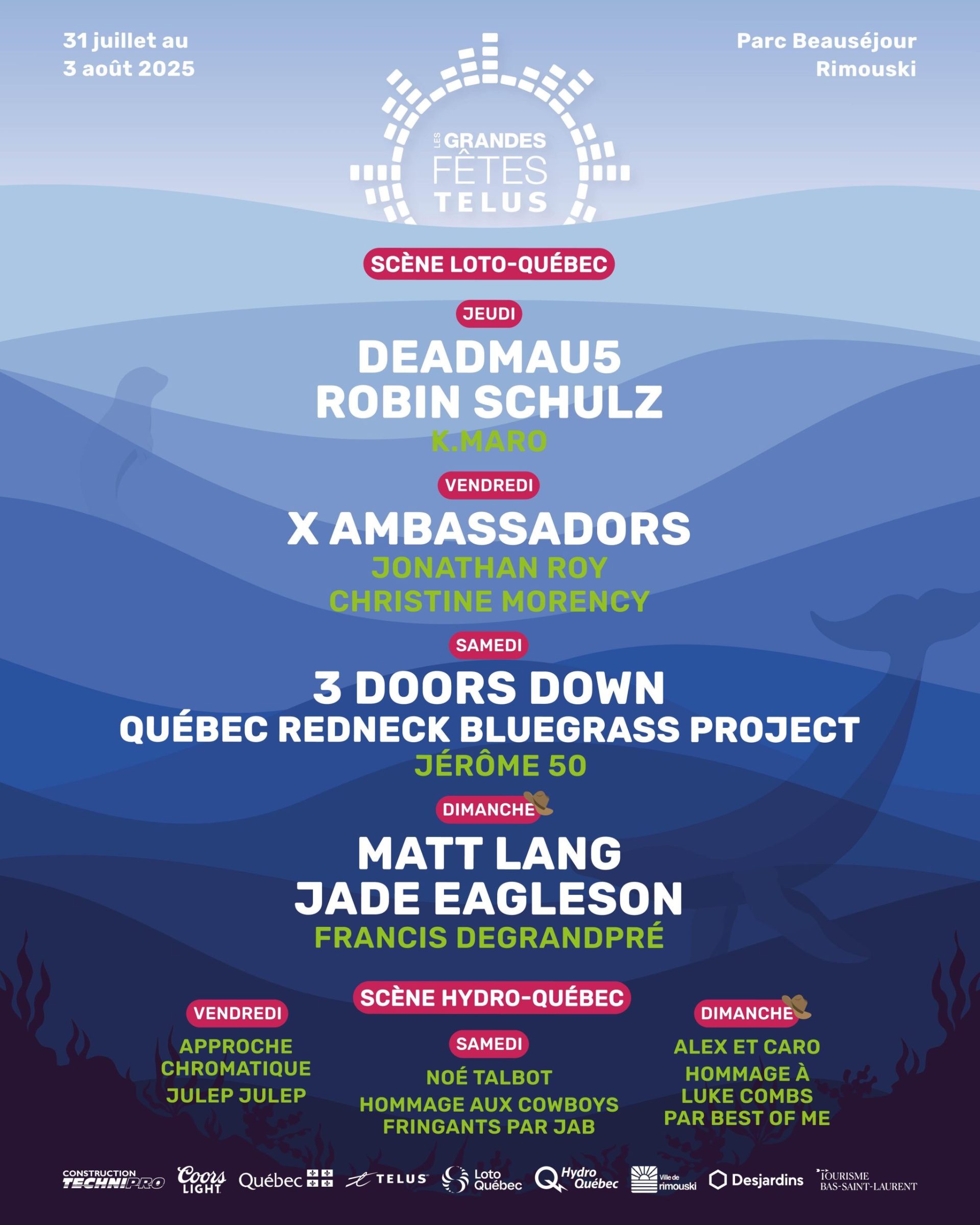 La programmation des Grandes Fêtes TELUS 2025 - Le Canal Auditif